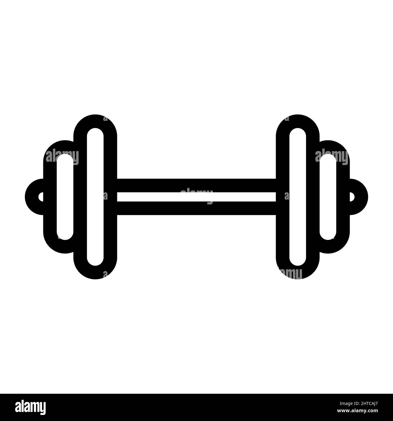 Dumbbell icon. Line vector on white background Stock Vector Image & Art ...