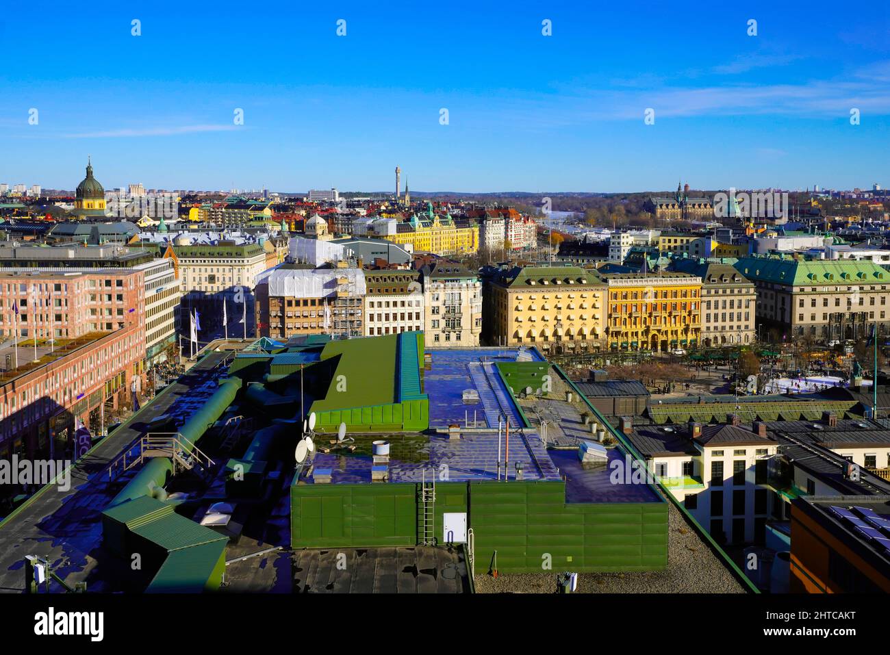Wonderful view of Stockholm skyline. Sweden. Stockholm is the capital ...