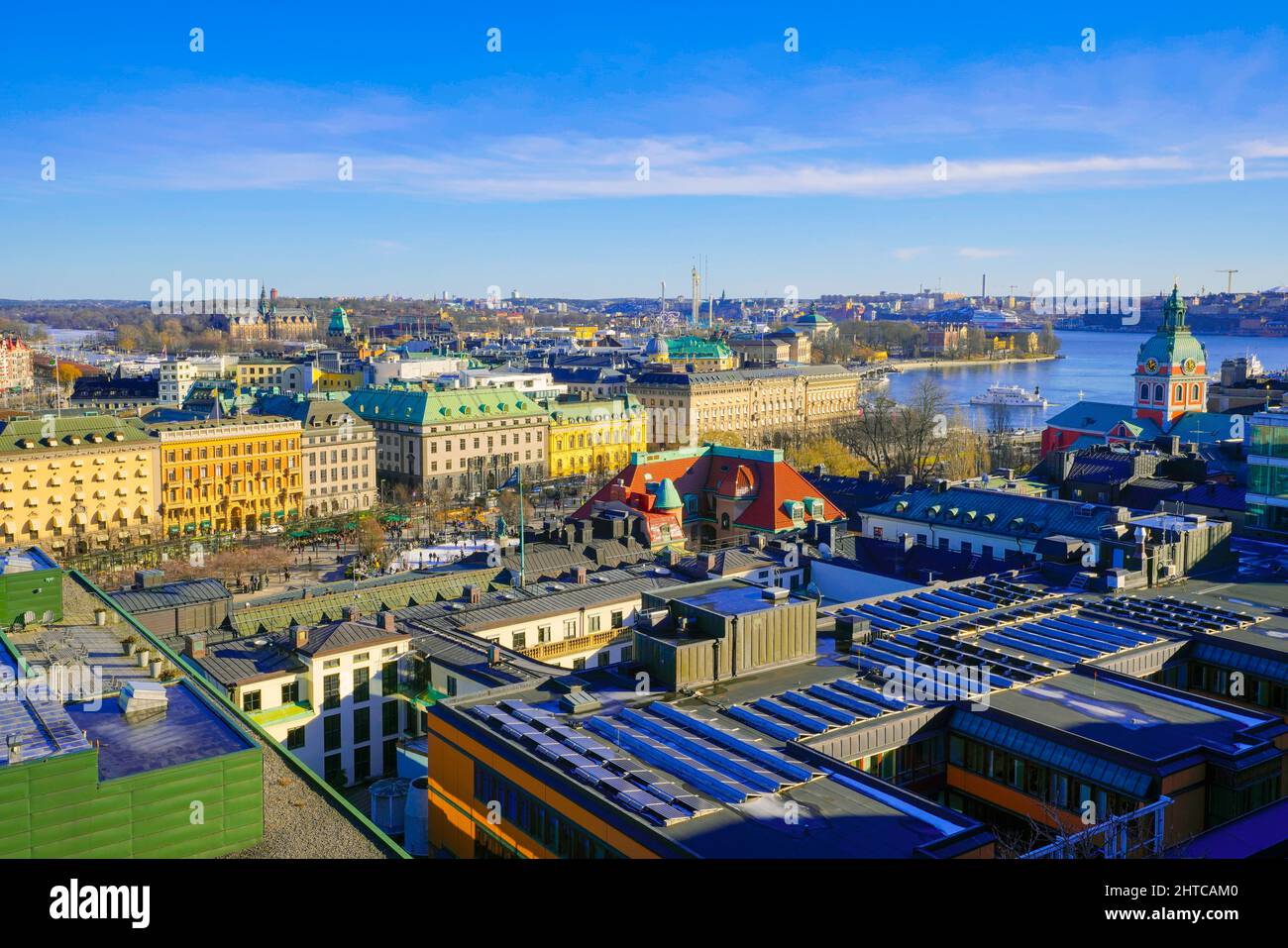 Wonderful view of Stockholm skyline. Sweden. Stockholm is the capital ...