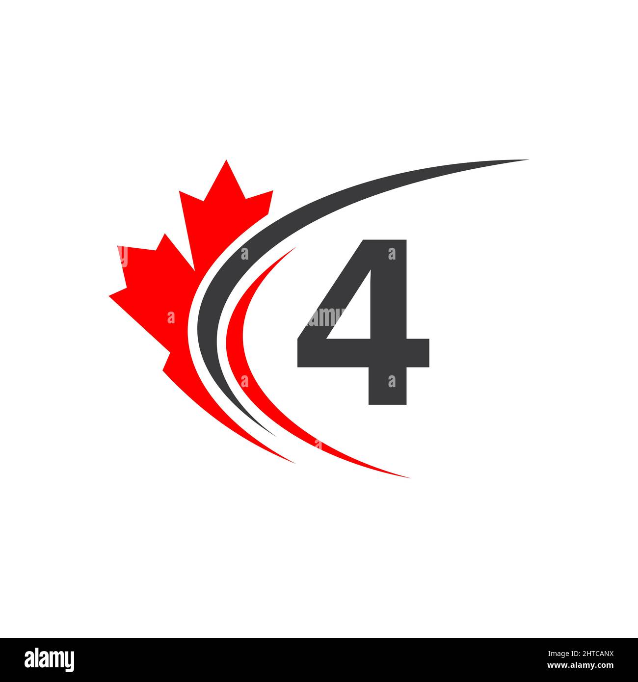 Red And White Logo With 4 Letters