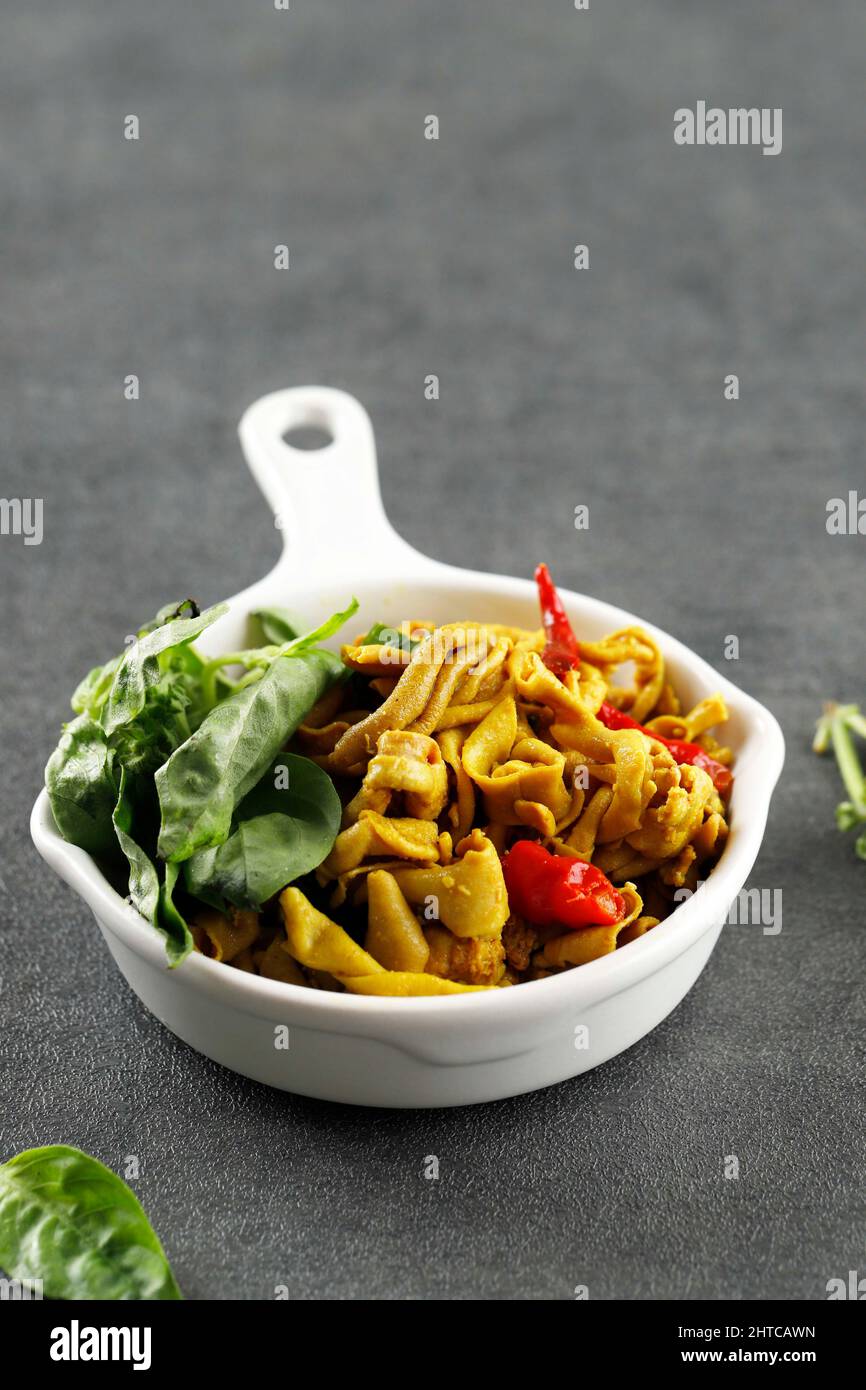 Tumis Usus Ayam or Sauteed Chicken Intestine, Traditional Indonesian ...