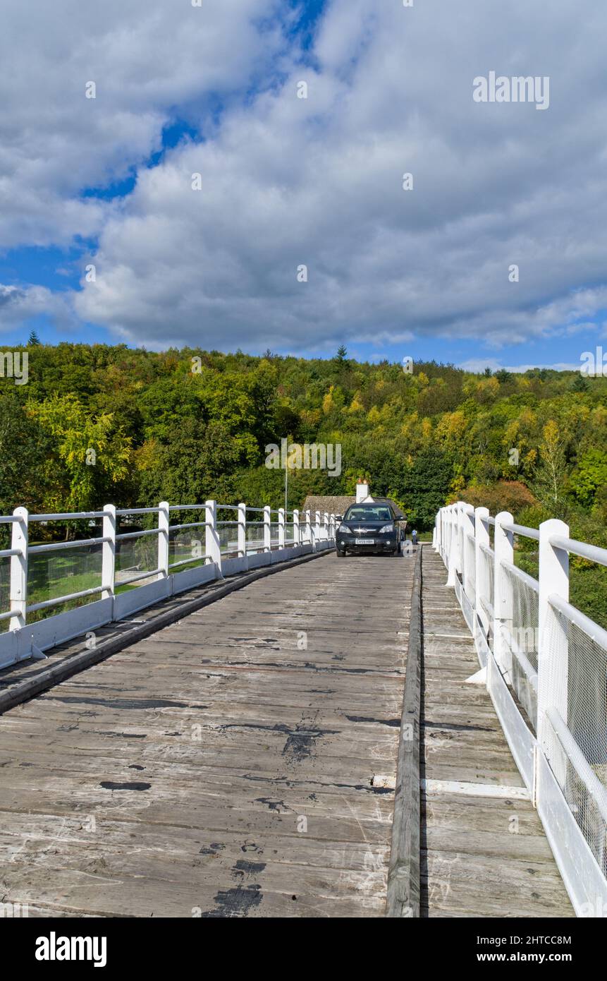 Toll bridge across the River Wye at Whitney On Wye, Herefordshire, UK ...