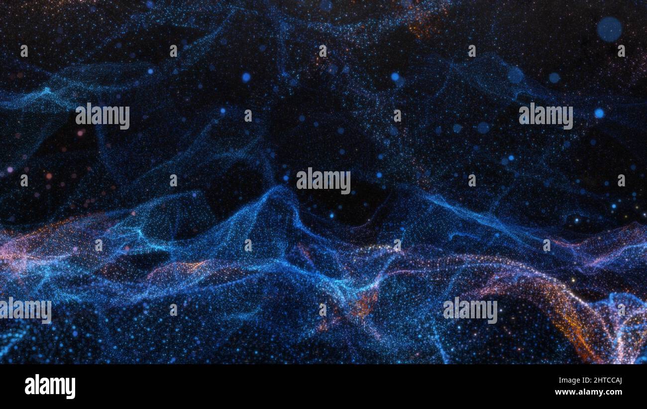 Dark digital particle wave field hi-res stock photography and images ...