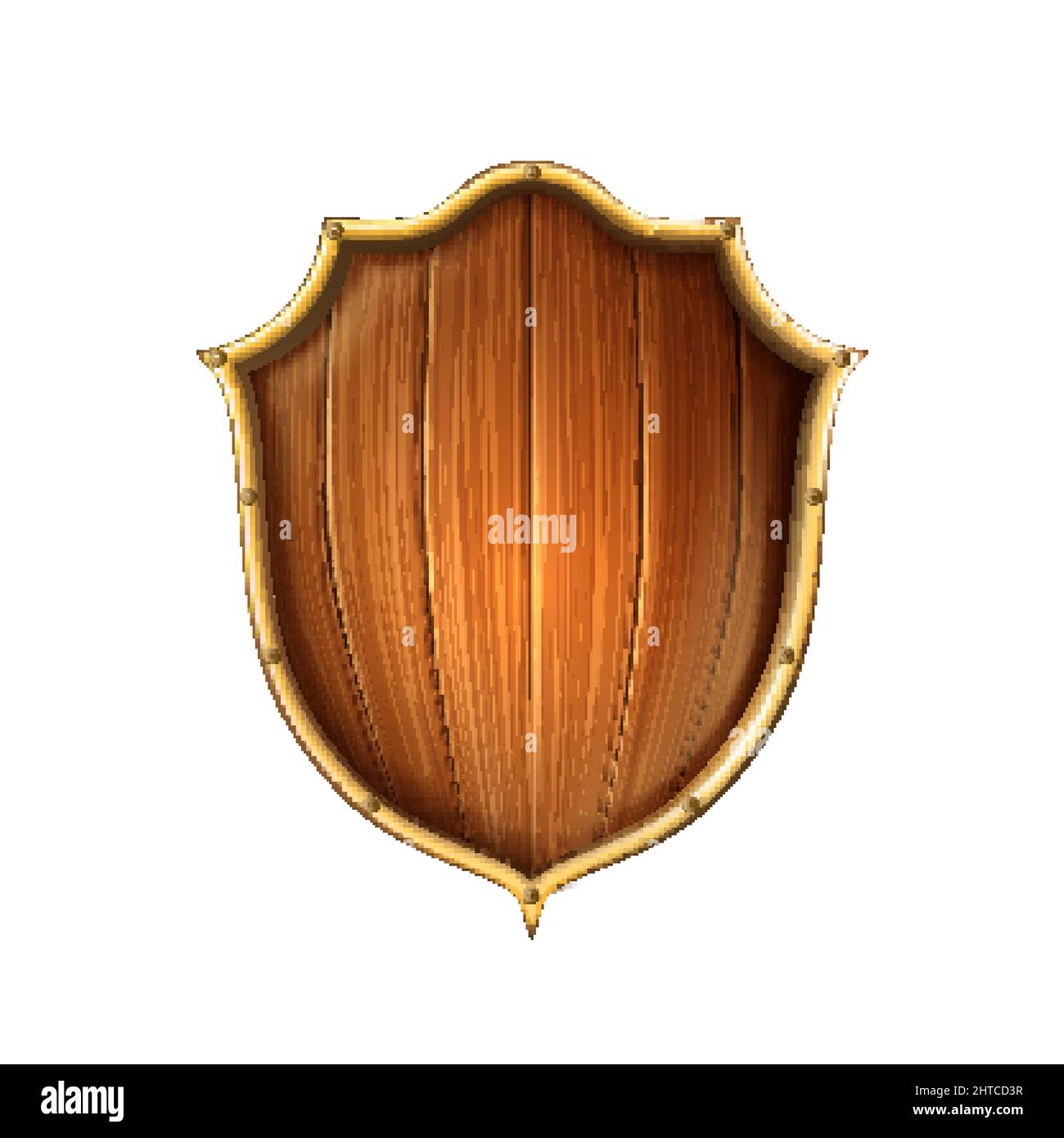Wooden shield protect Stock Vector Image & Art - Alamy