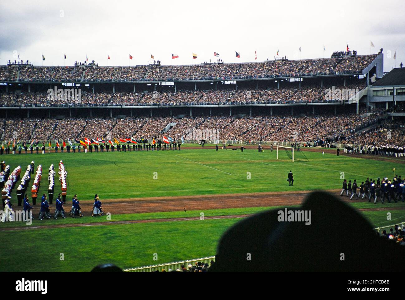 Marching band at the closing ceremony of the summer Olympic Games ...