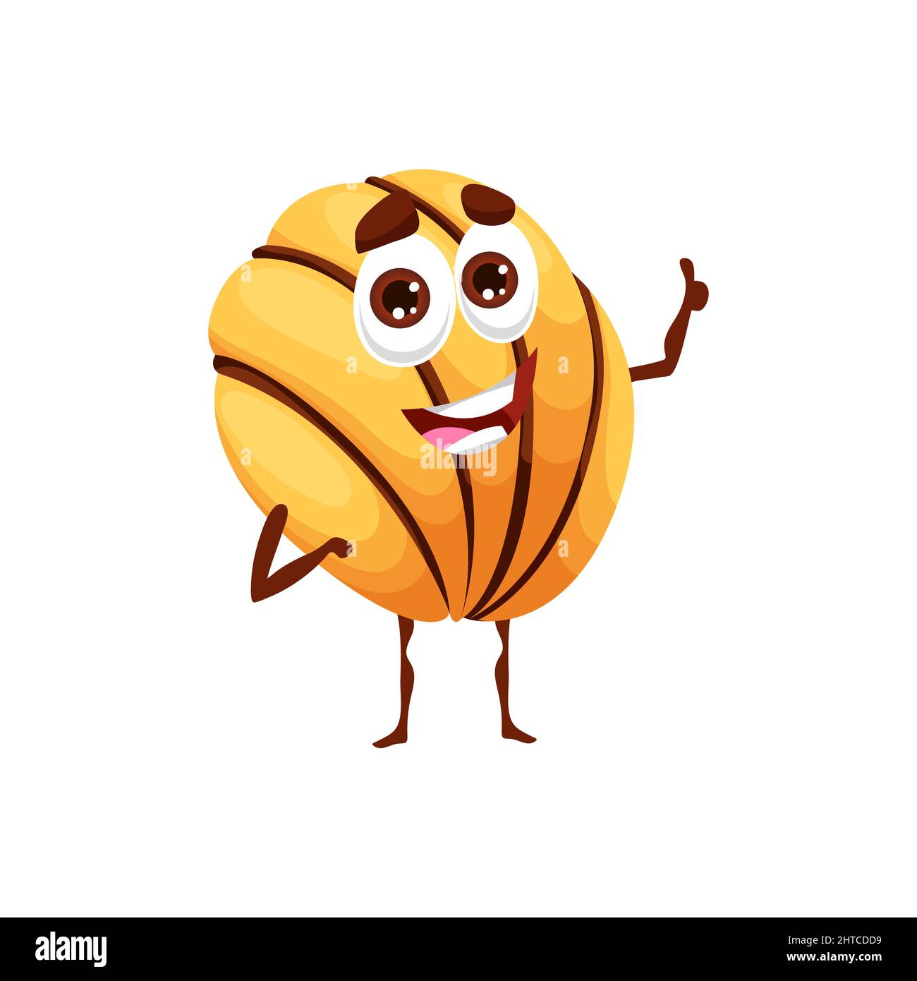 Shell shortbread cookie character, vector biscuit dessert mascot show ...