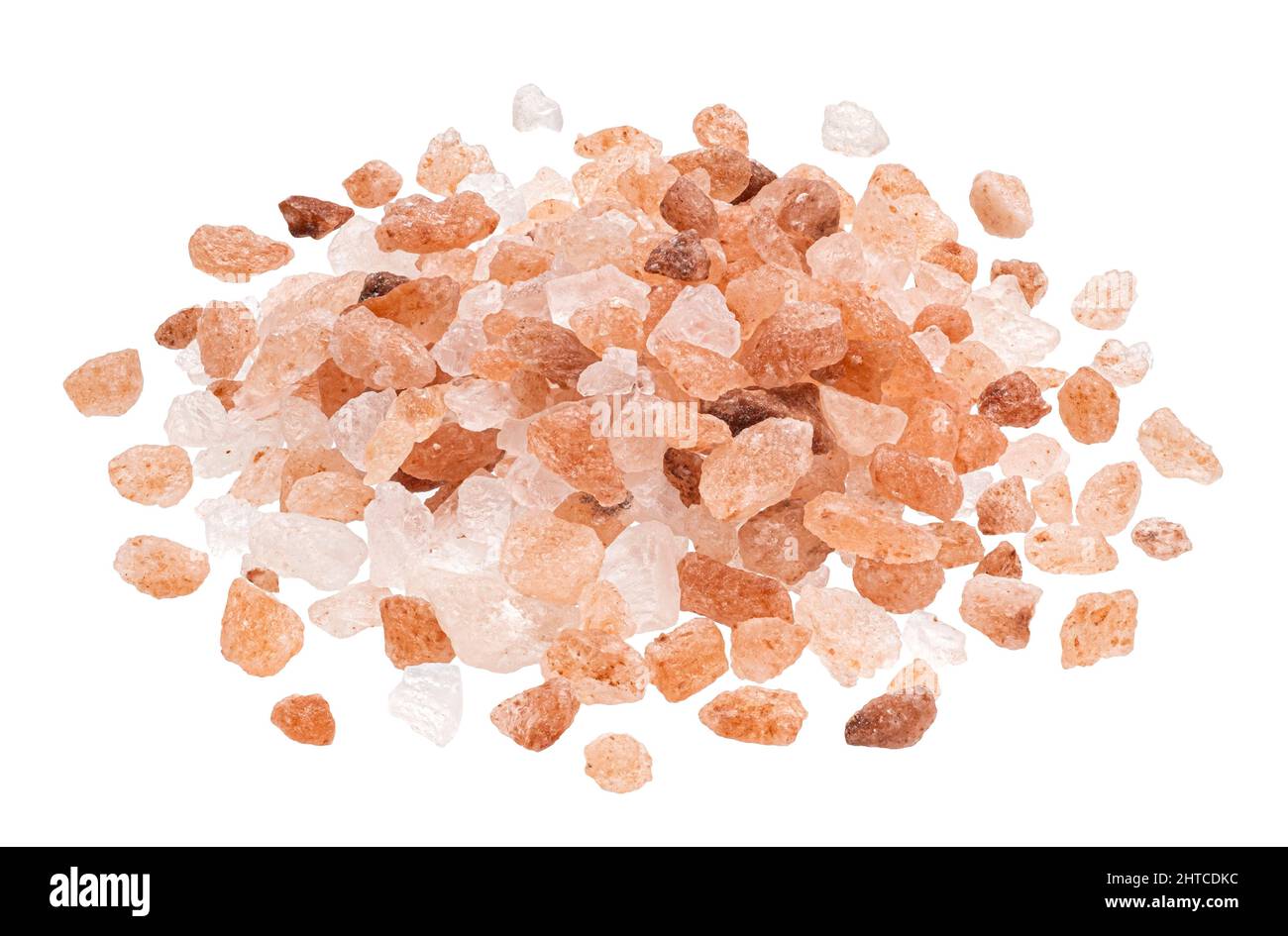 Pile of pink himalayan salt isolated on white background Stock Photo ...