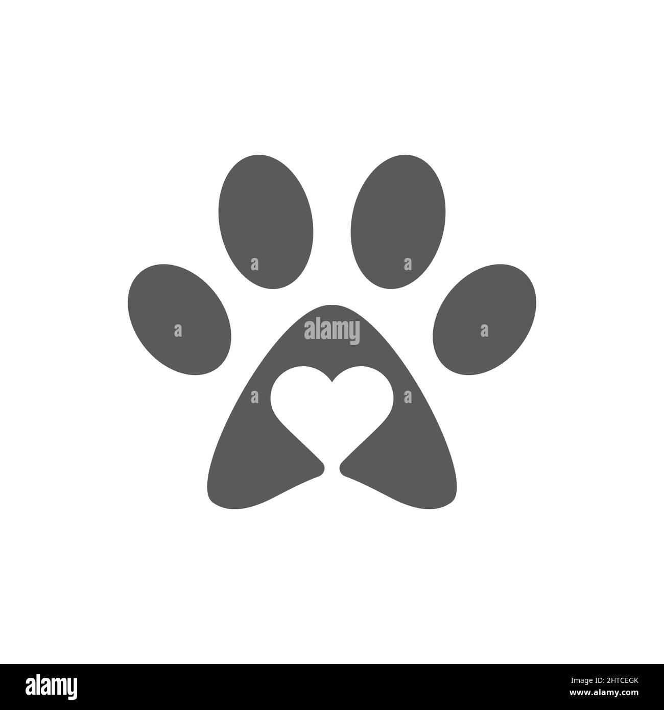 Small Black Dog Paw Print