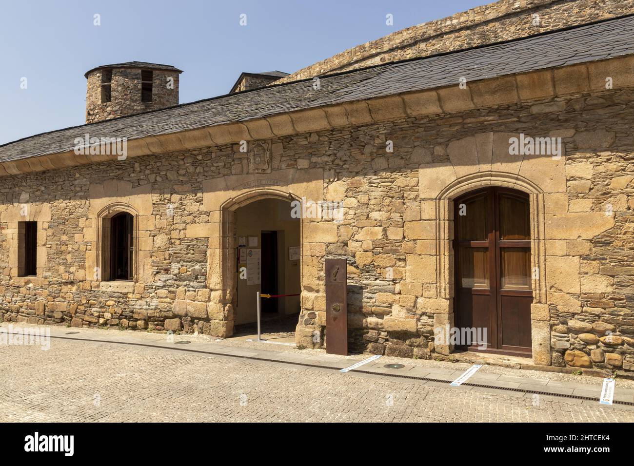 Old stable building of the Castle of the Knights Templar in Ponferrada ...