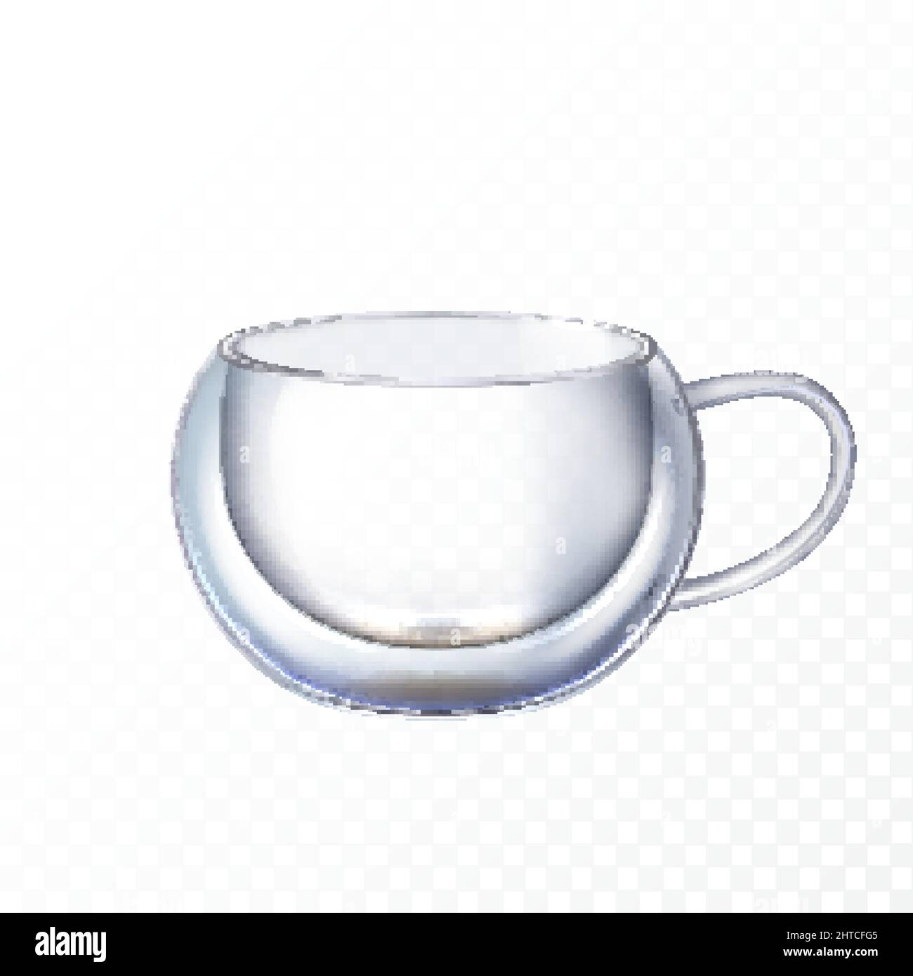 double glass cup cappuccino vector Stock Vector Image & Art - Alamy