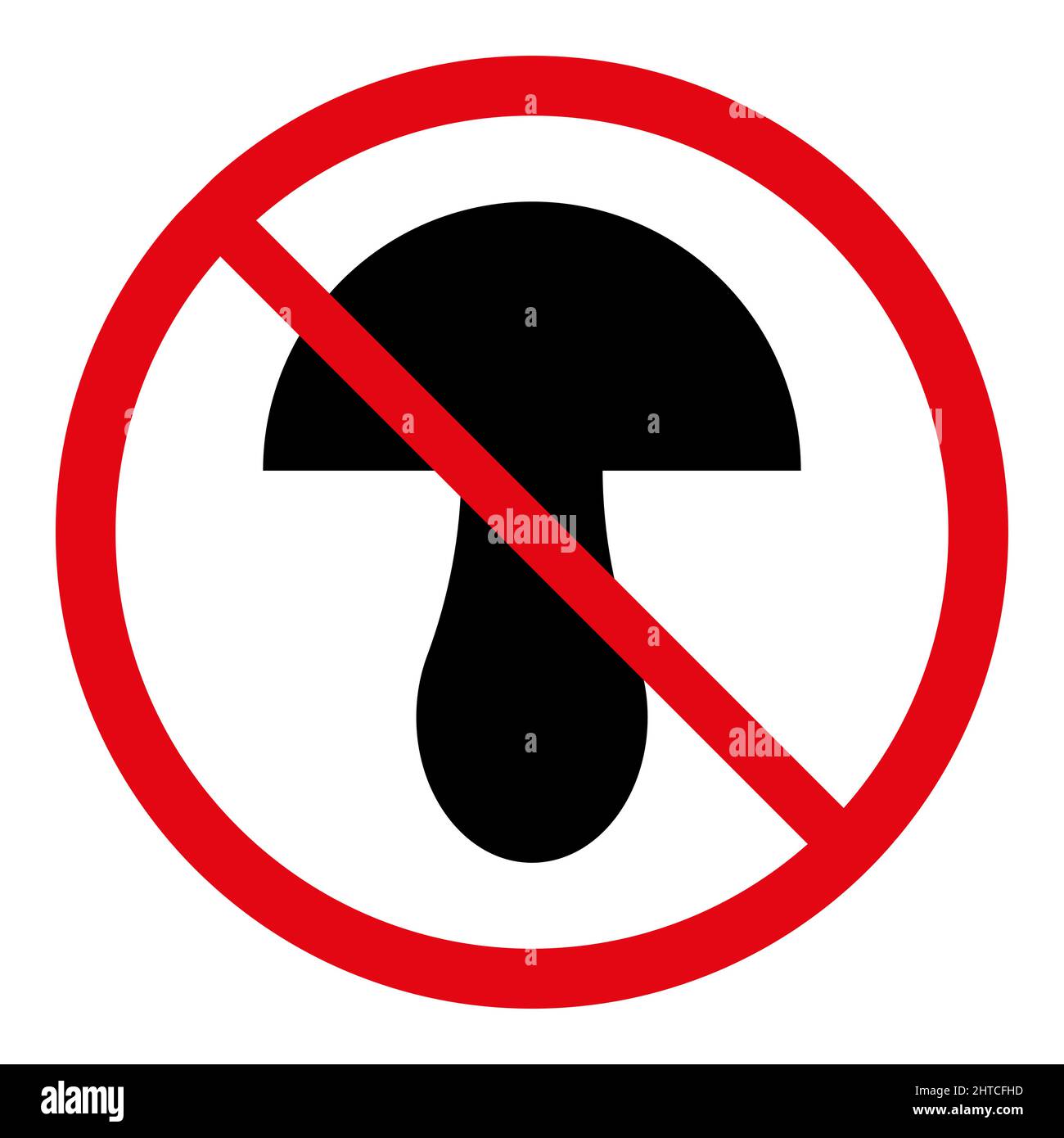 No mushroom icon. Vector illustration. Ban sign Stock Vector Image ...