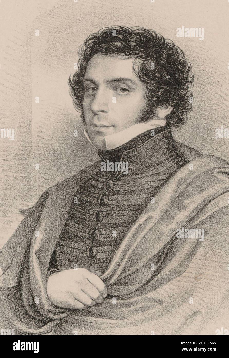 Portrait of the librettist Arcangelo Berrettoni, 1827. Private ...