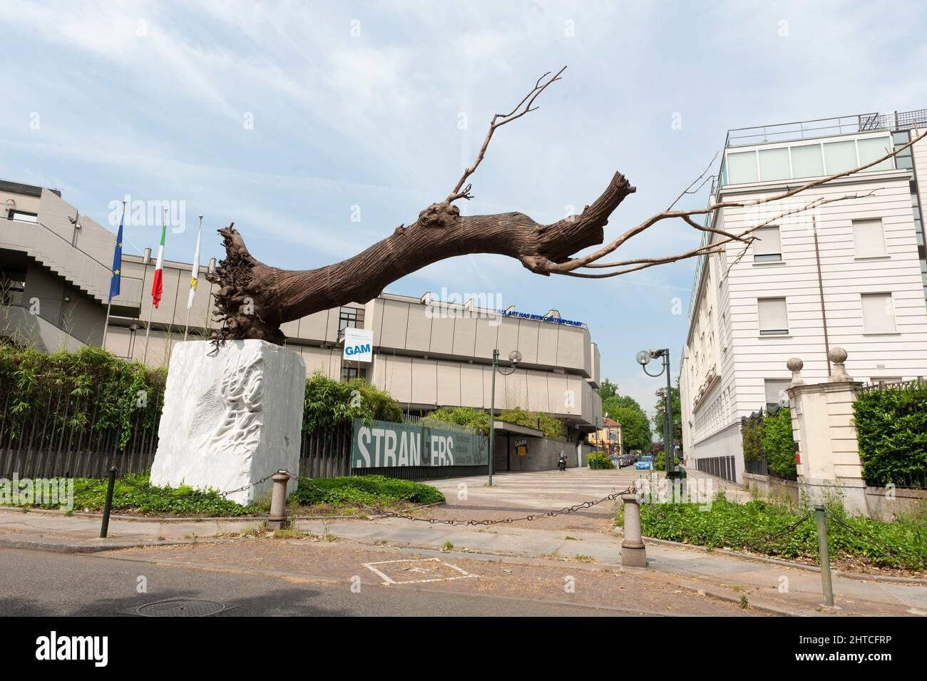 Torino, Italy - May 2012: In Limine, by Giuseppe Penone, at the ...