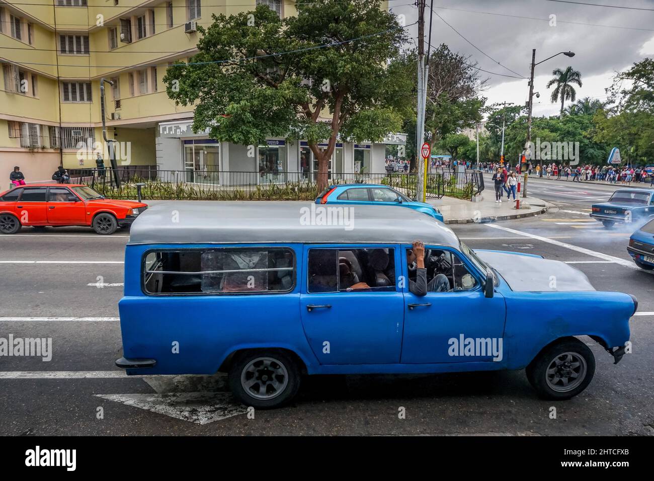 Street with colorful classic cars in Havana, Cuba Stock Photo - Alamy
