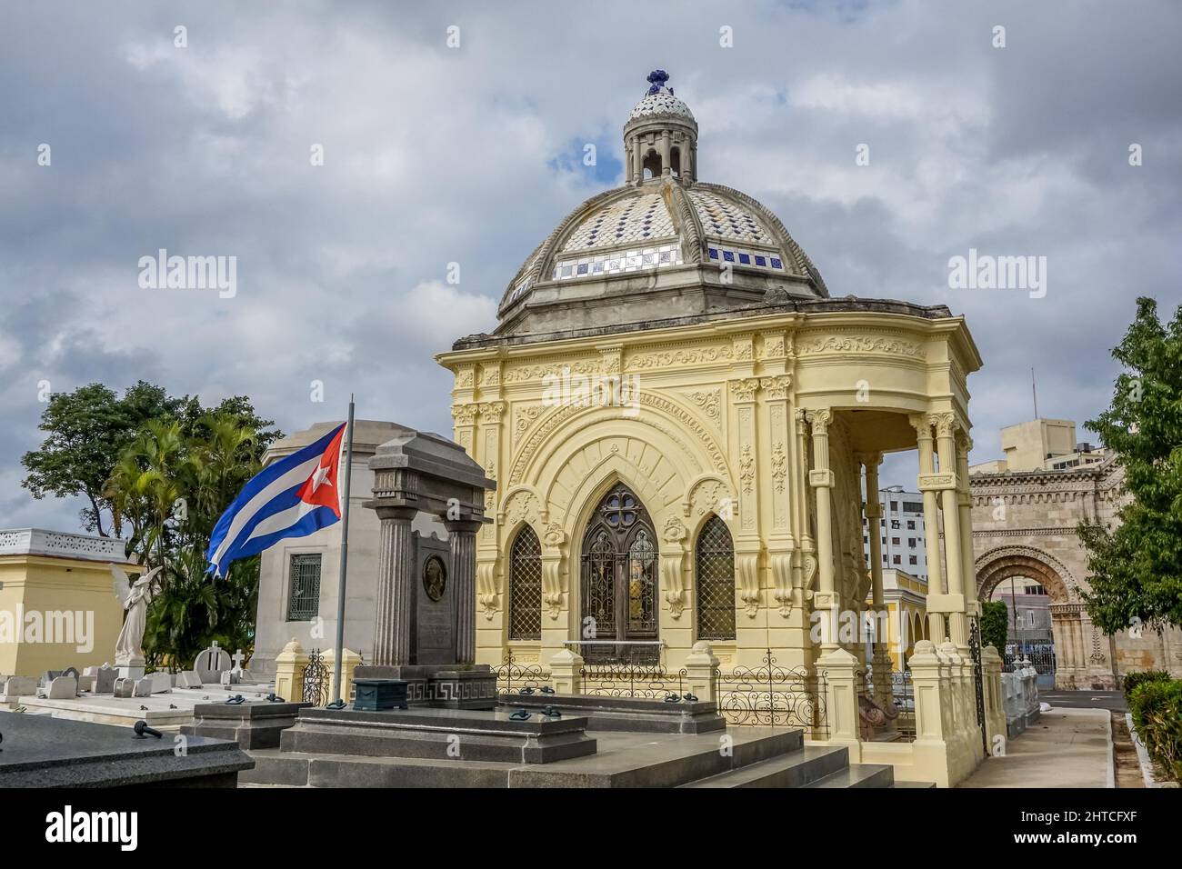 Colon Cemetery under the cloudy sky in Havana, Cuba Stock Photo - Alamy