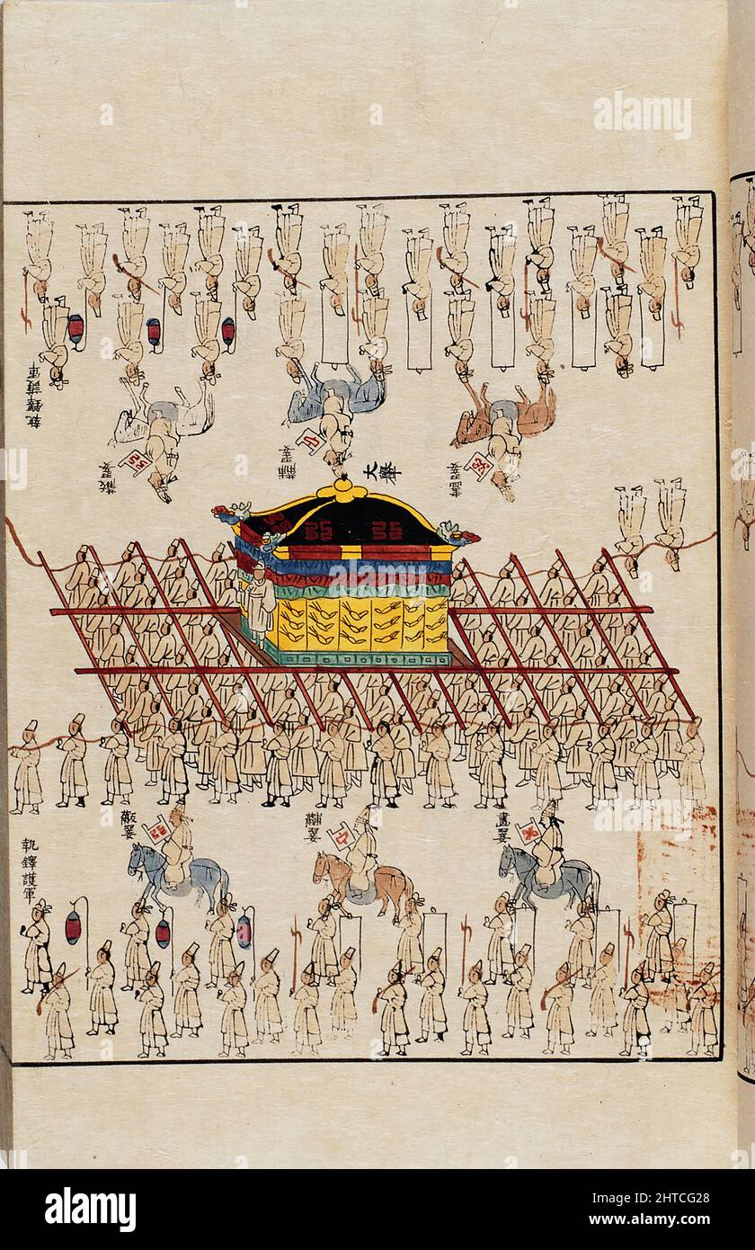 The funeral procession of Empress Myeongseong (1851-1895), From the ...