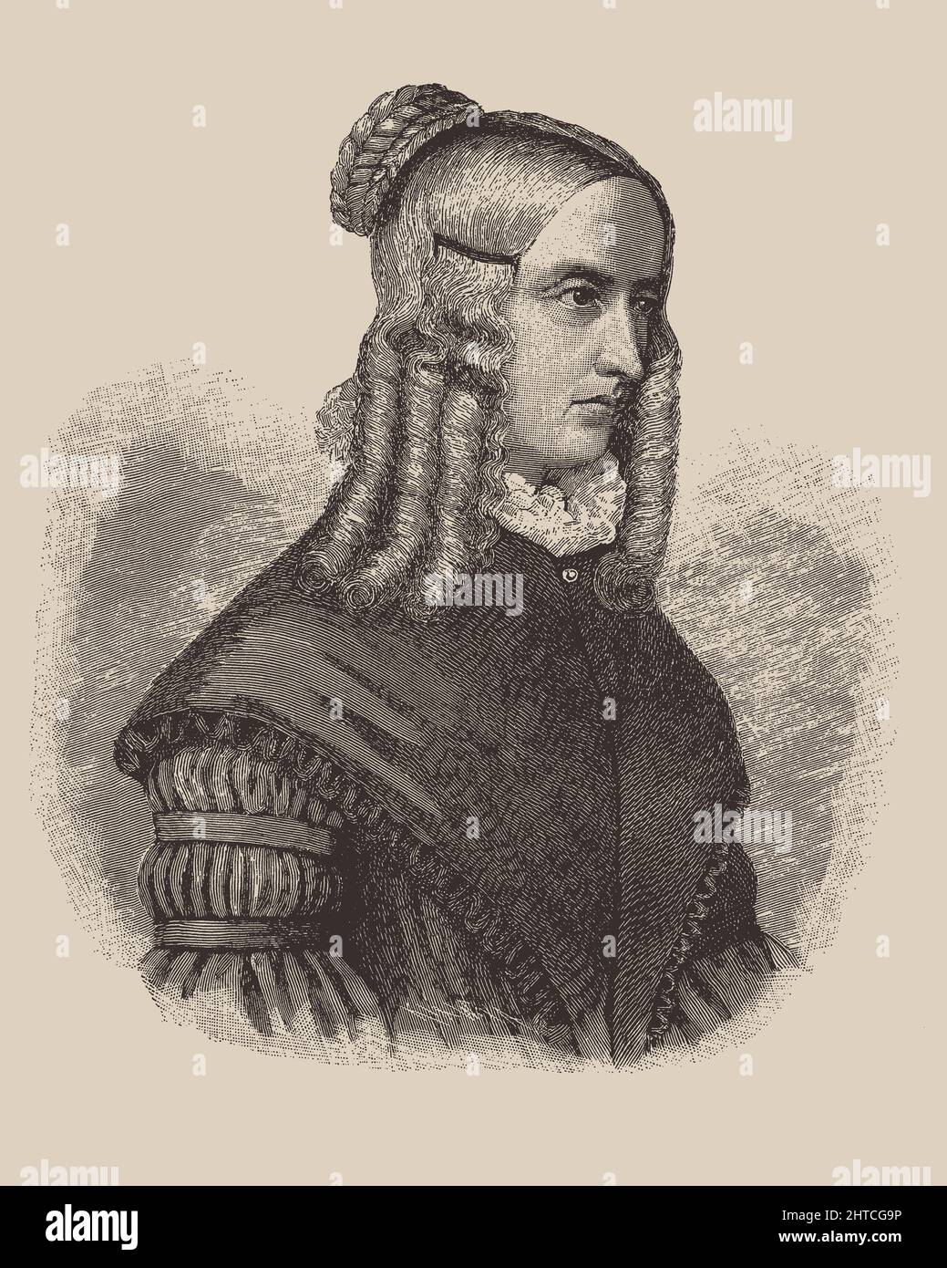 Portrait of Annette von Droste-Hülshoff (1797-1848). Private Collection ...