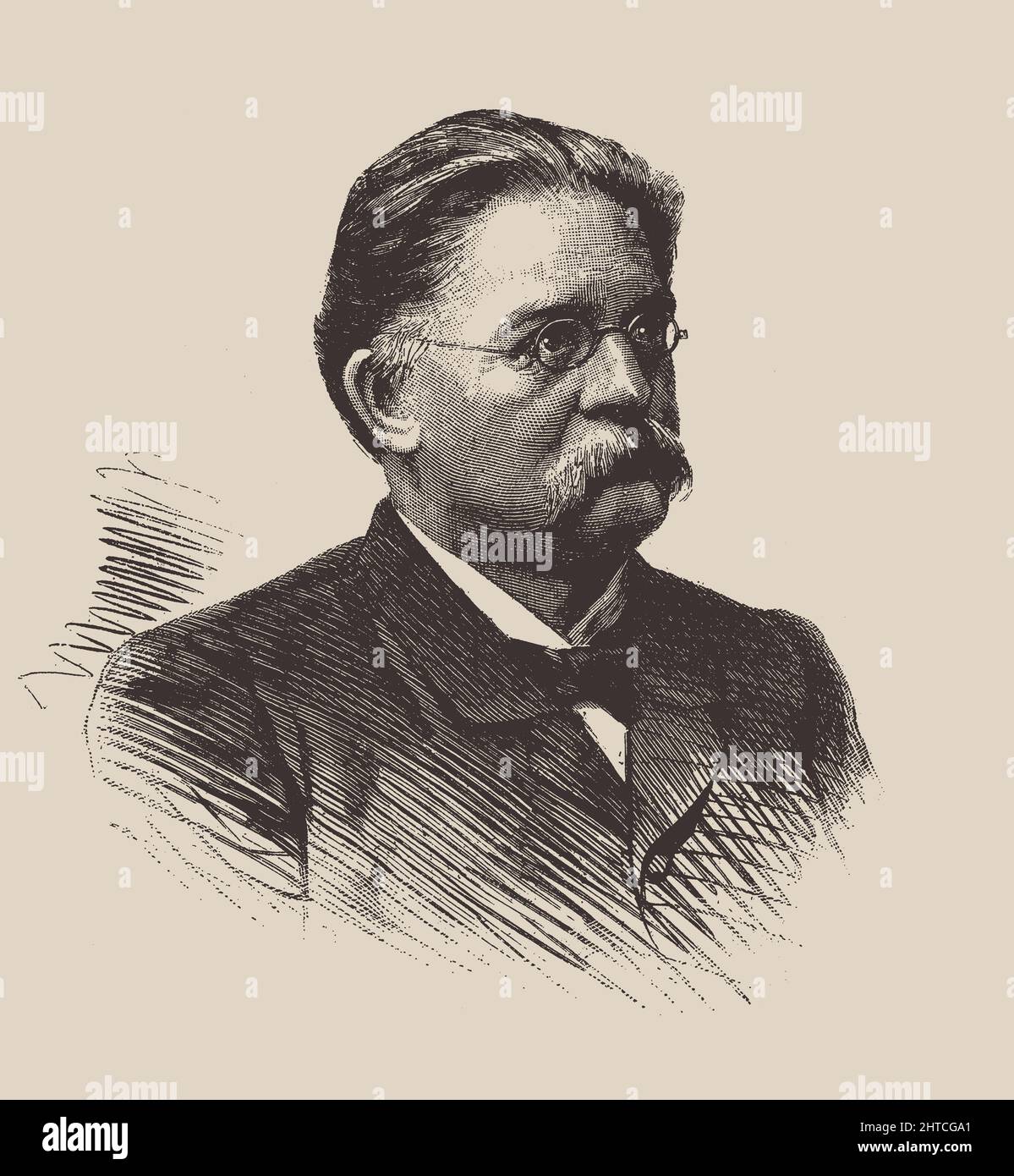 Portrait of the composer Felix Draeseke (1835-1913). Private Collection ...