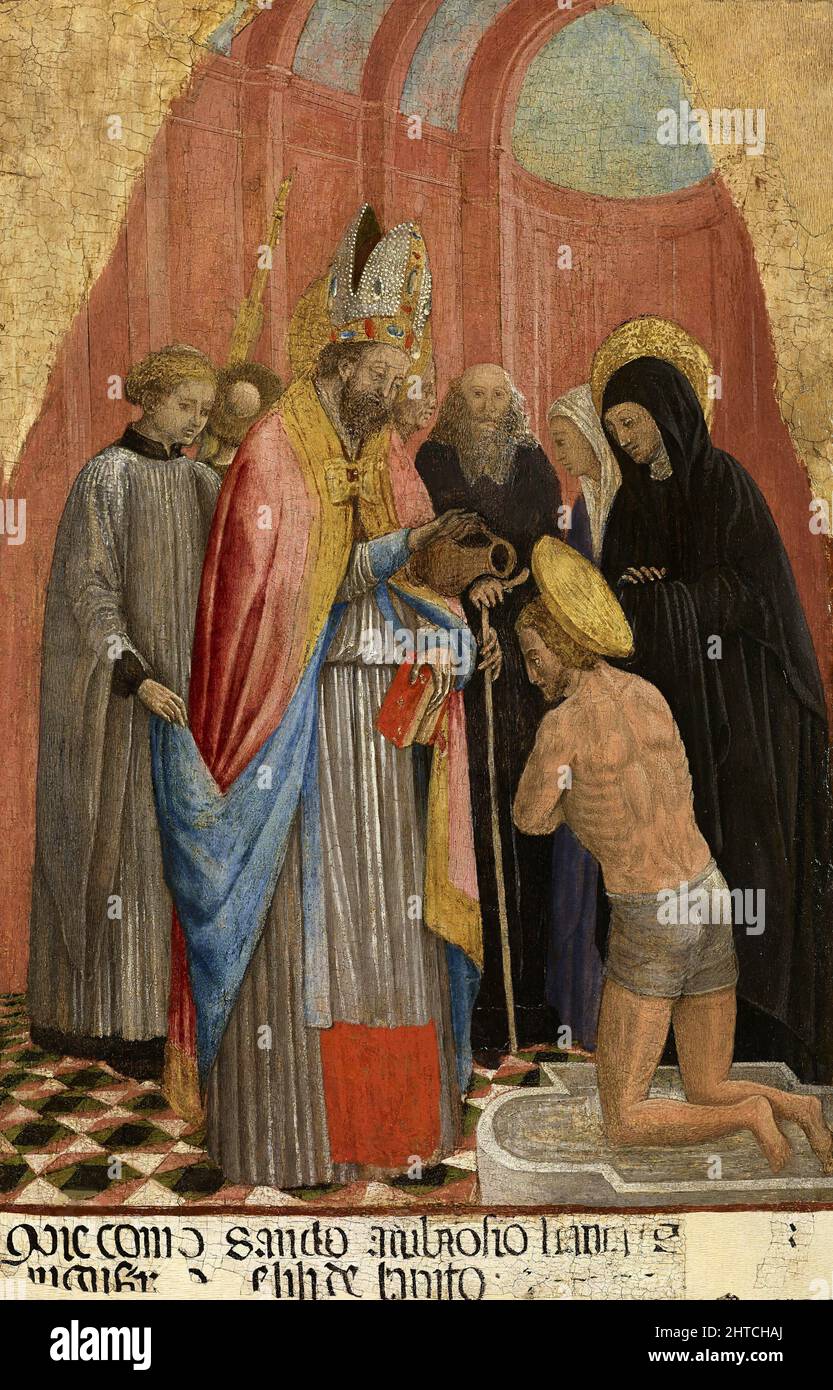 The Baptism of Saint Augustine by Saint Ambrose, 1435-1440. Found in ...