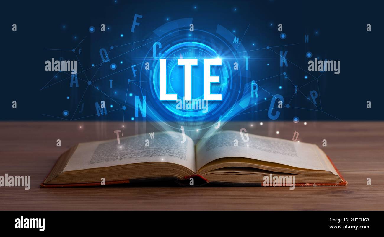 Technology abbreviation coming out from an open book Stock Photo - Alamy