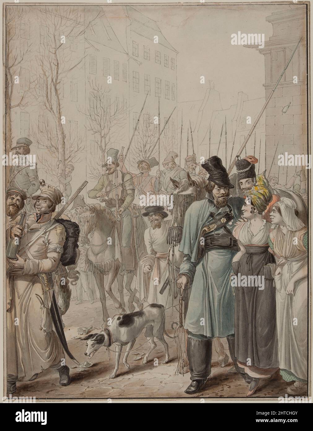 Occupation russe à Paris (Russian Cossacks in Paris, 1814), 1814-1817 ...