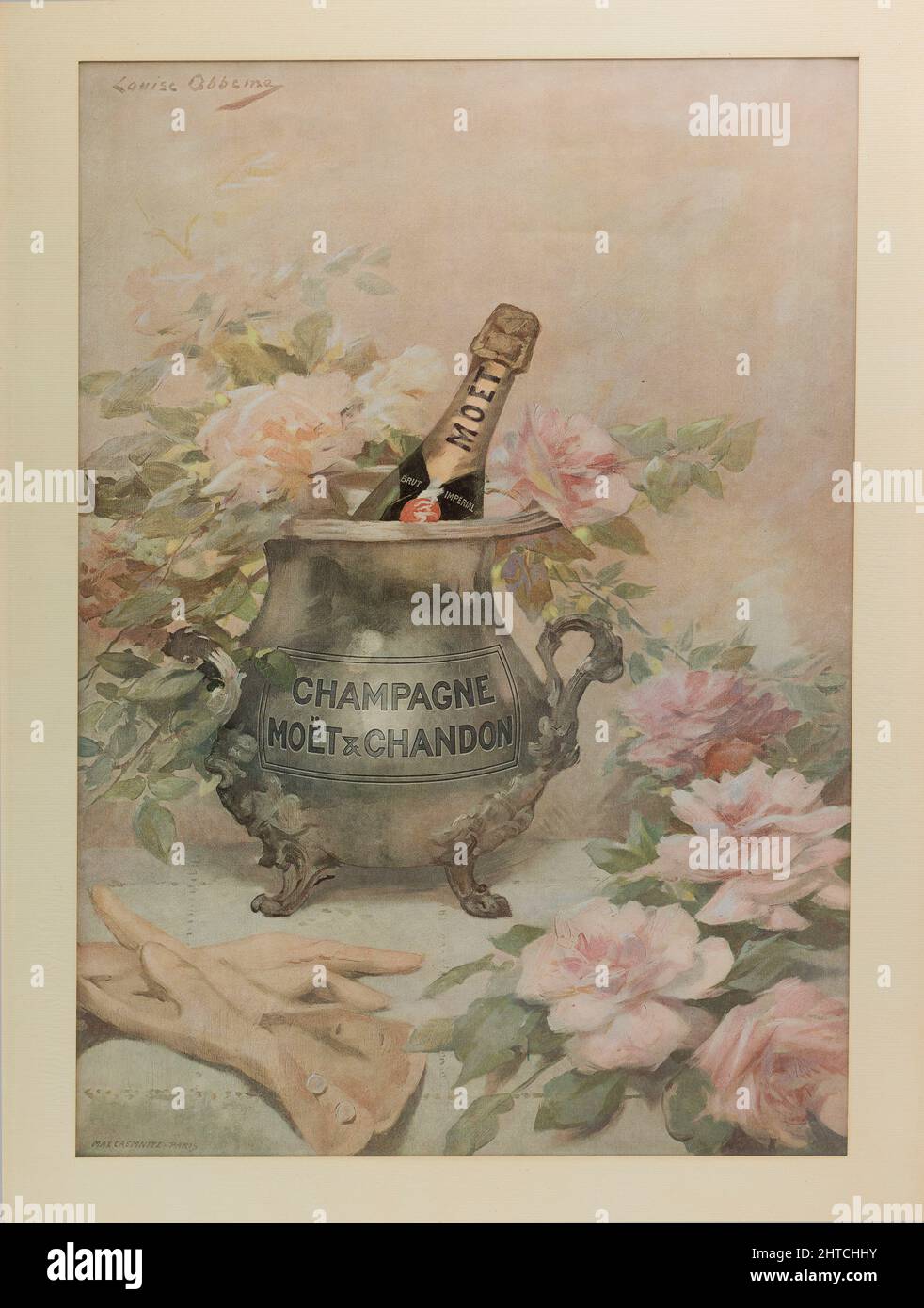 Advertising Poster for the Moet & Chandon. Private Collection Stock ...