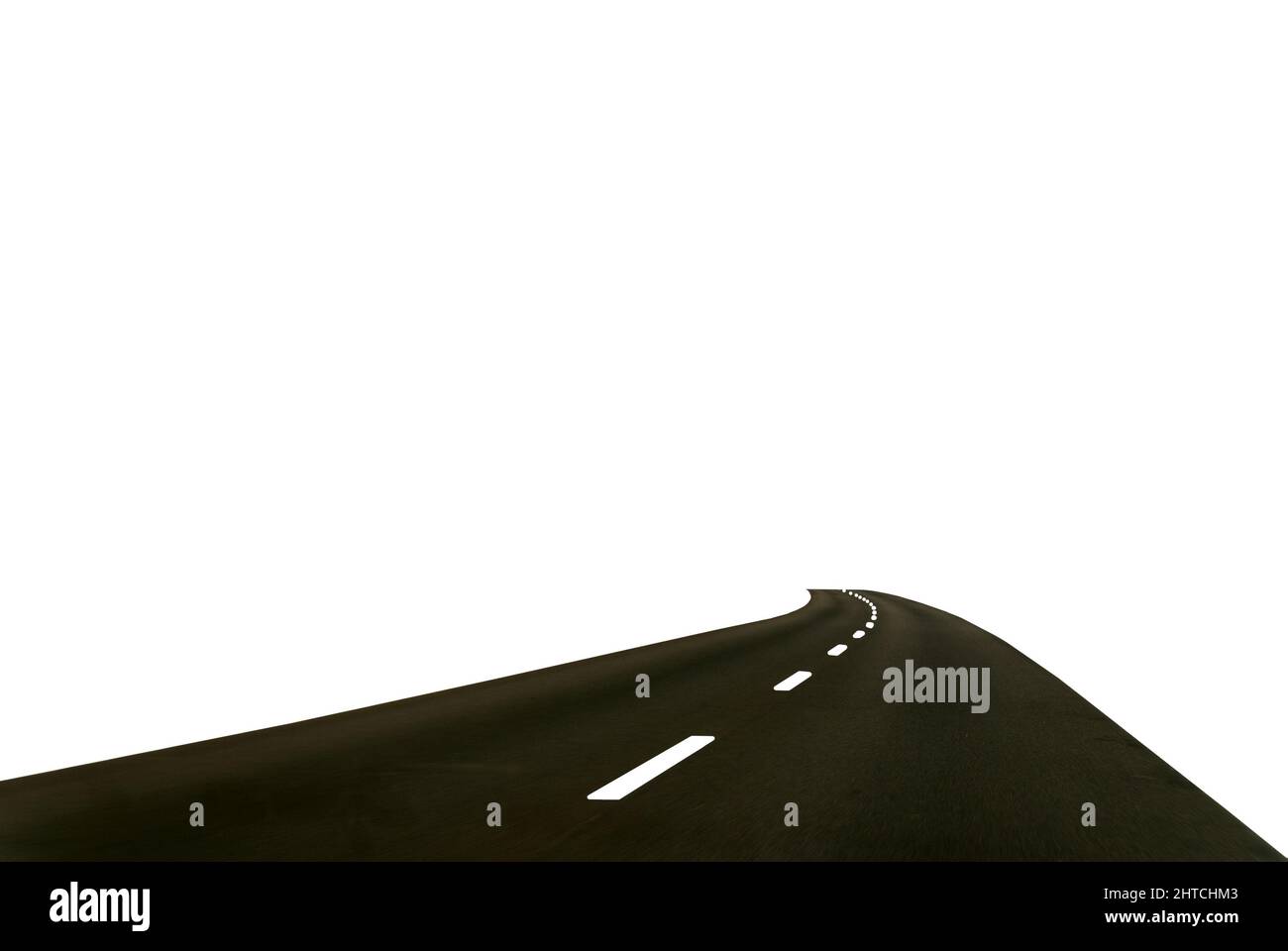 Illustration of a road isolated on a white background Stock Photo - Alamy
