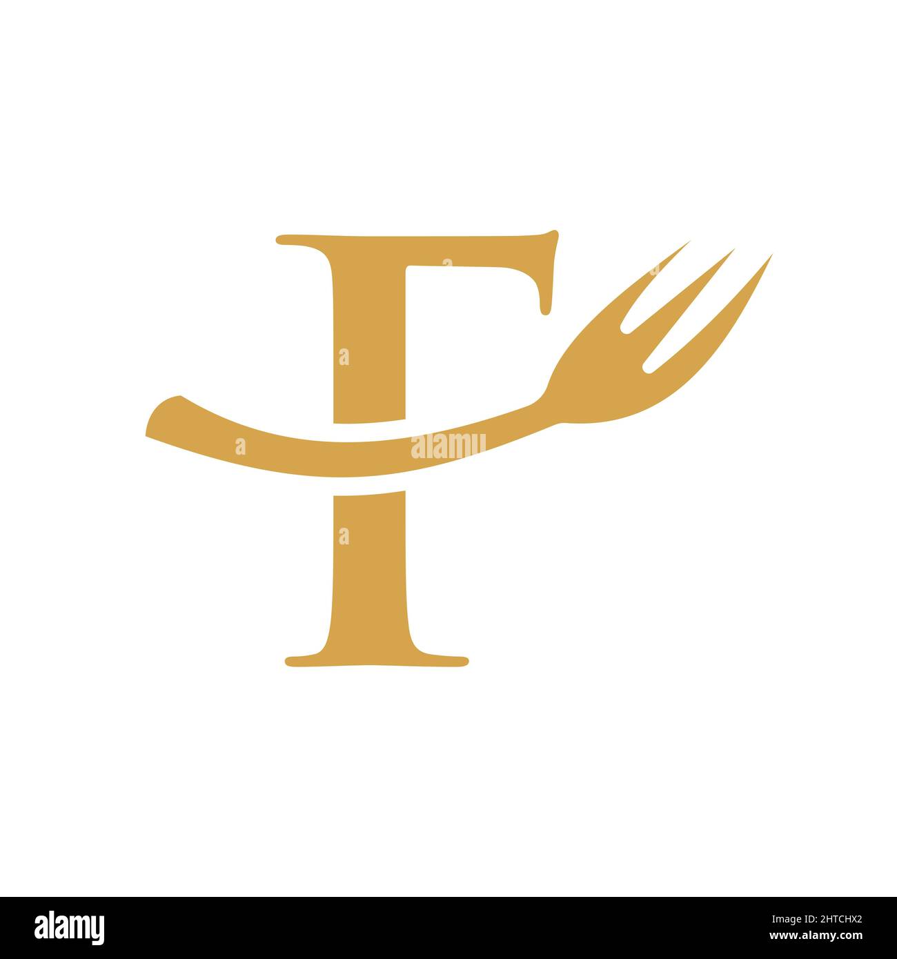 Restaurant Logo Template On Letter F. Letter F Restaurant Logo Sign ...