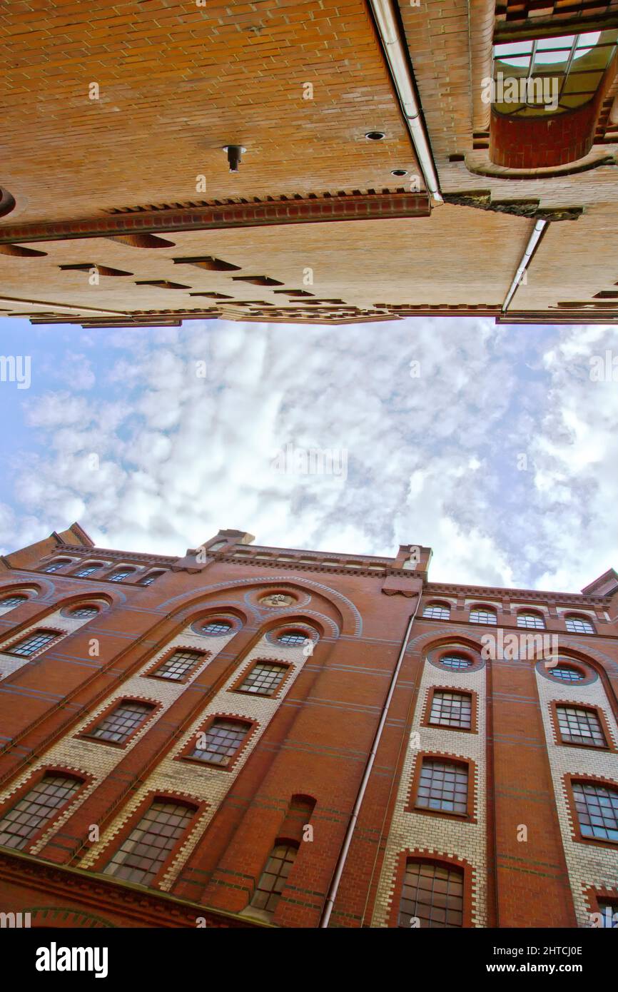 View from below the building, touching the sky Stock Photo - Alamy