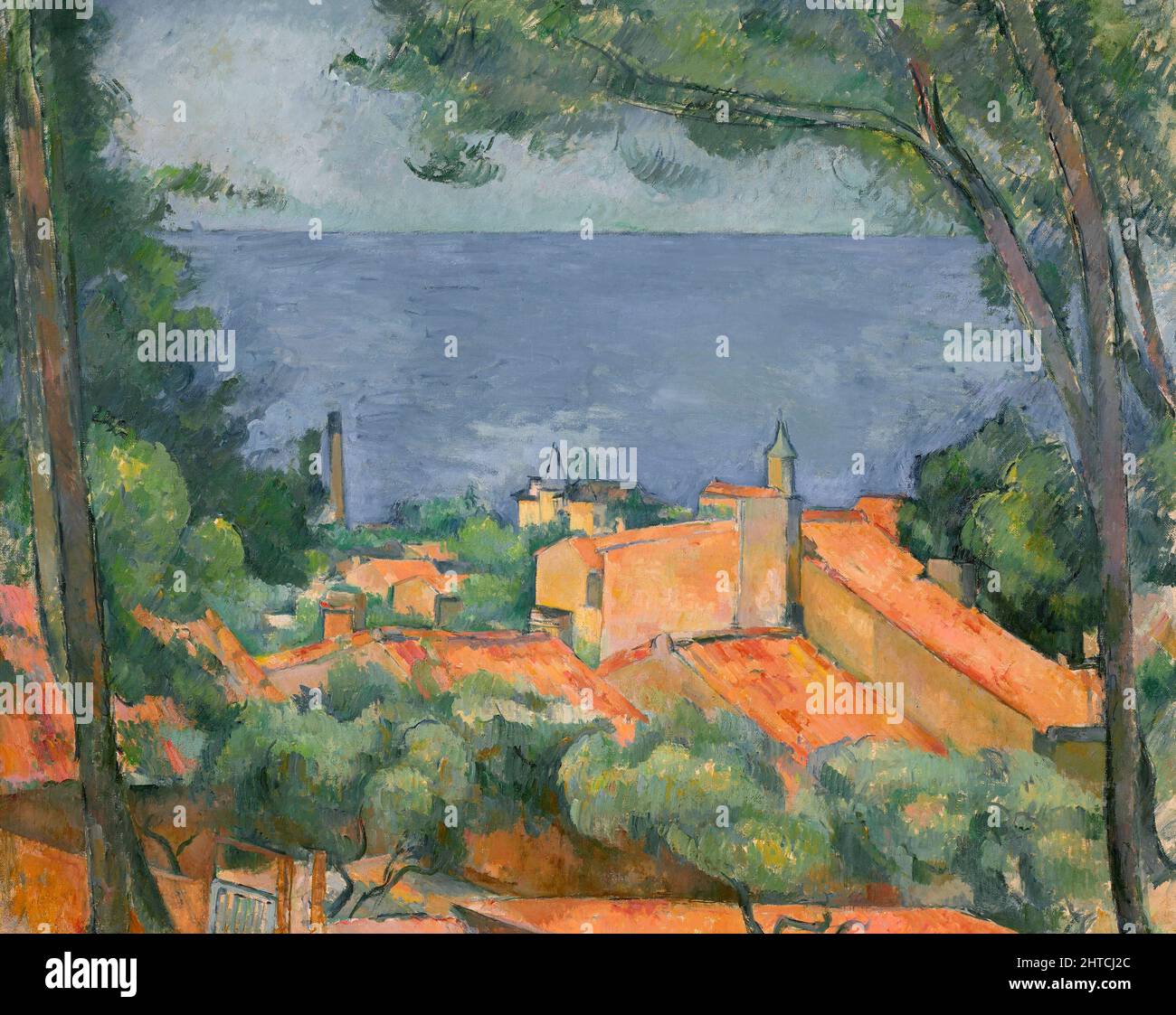 L'Estaque aux toits rouges, 1883-1885. Private Collection Stock Photo ...