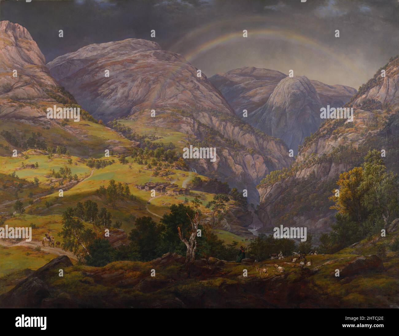 View from Stalheim, 1842. Found in the Collection of the Nasjonalmuseet ...