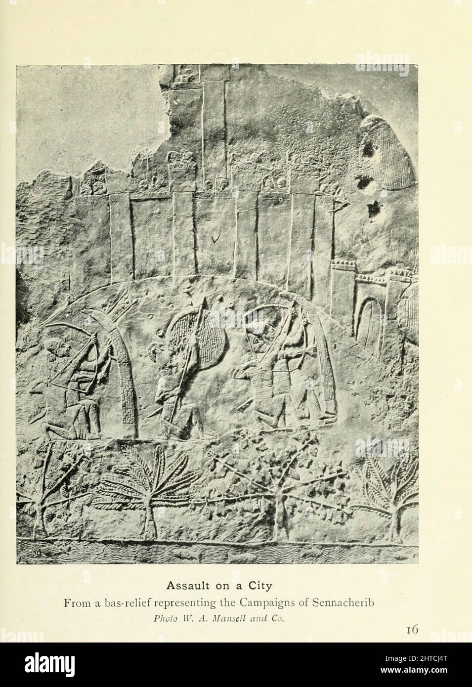 Assault on a City From a bas-relief representing the Campaigns of ...