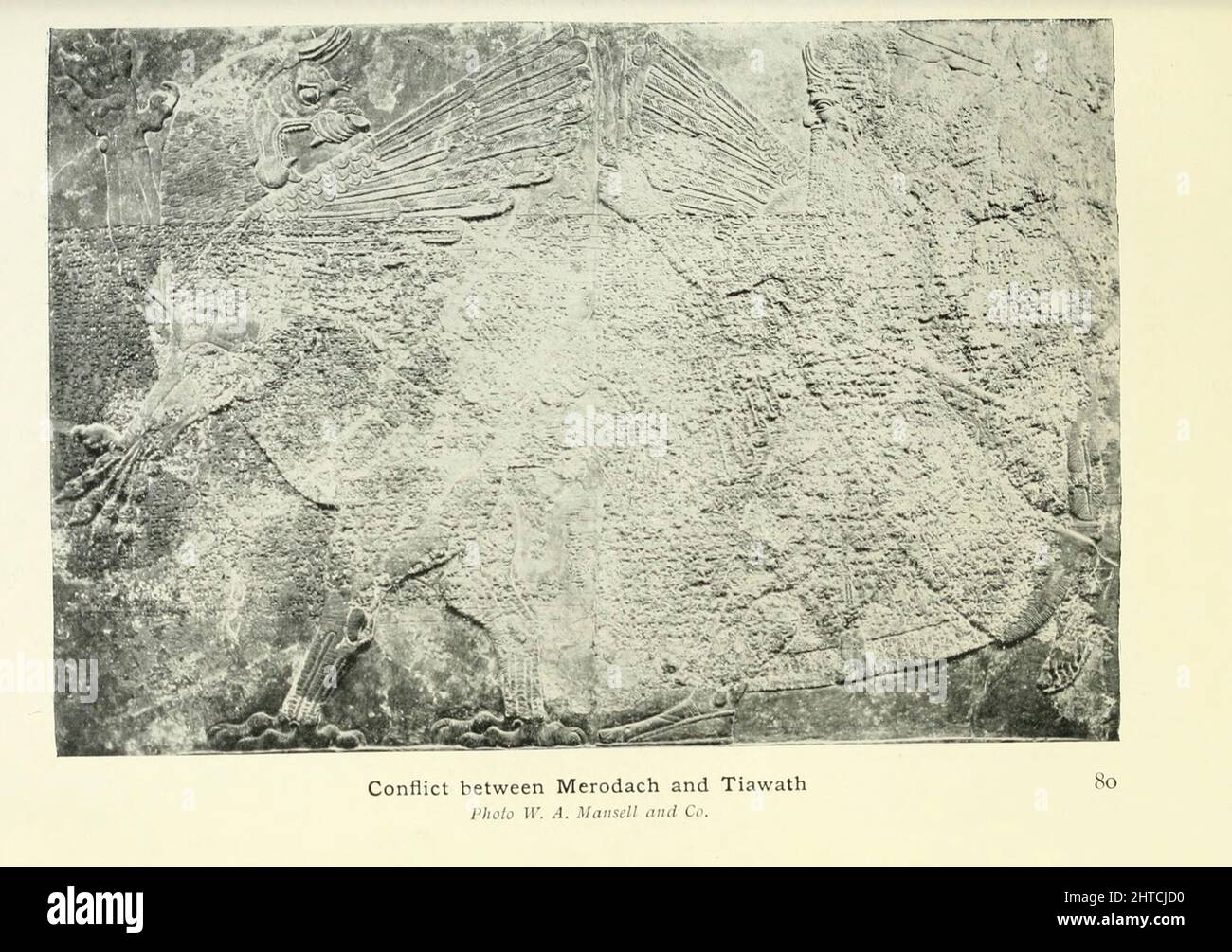 Conflict between Merodach and Tiawath From the book ' Myths and legends ...