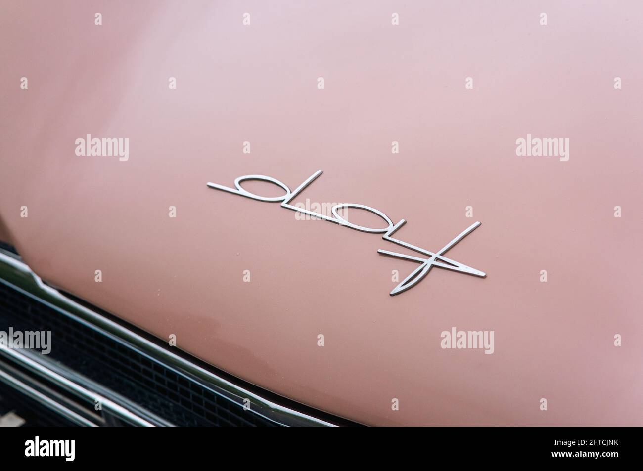 Closeup of a pink DAF Daffodil classic car Stock Photo - Alamy