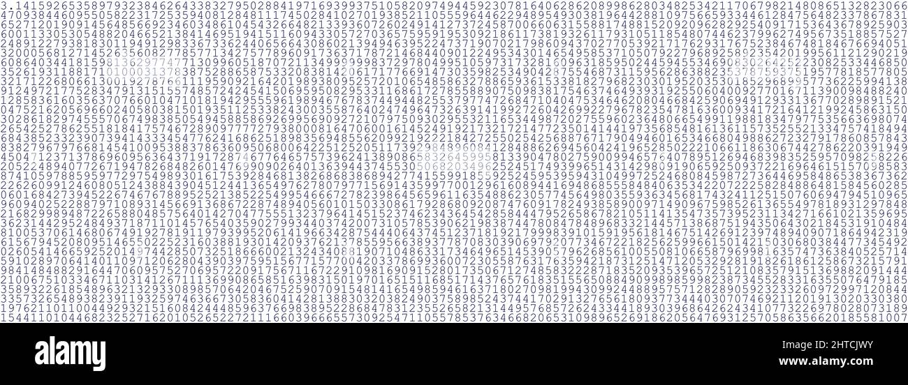 White background with rows of pi numbers Stock Photo - Alamy