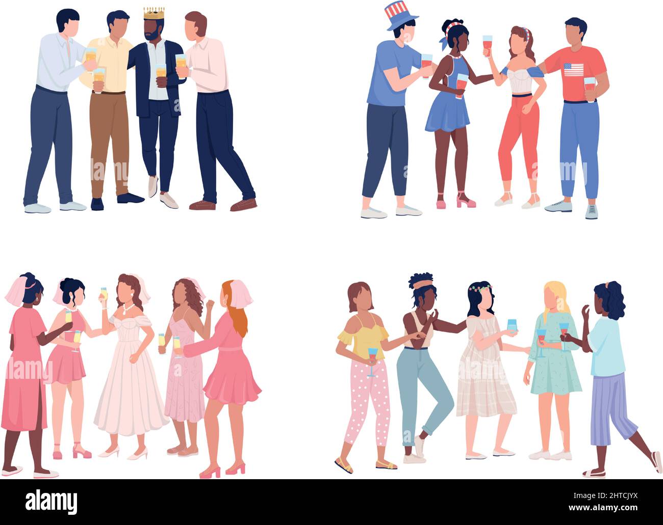 Different people having fun Cut Out Stock Images & Pictures - Alamy