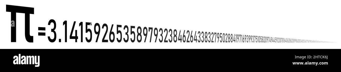 Illustration of Happy PI day March 14th mathematical number banner ...