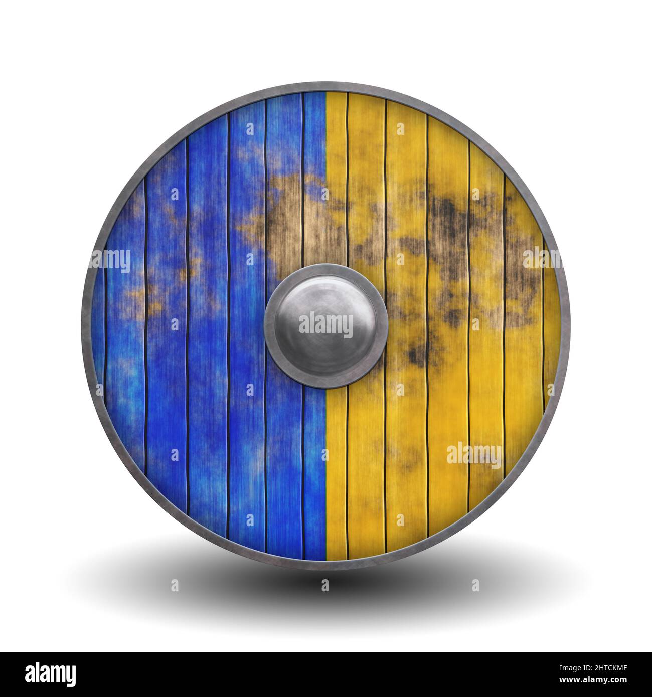 Illustration of a vintage wooden knight shield Stock Photo - Alamy