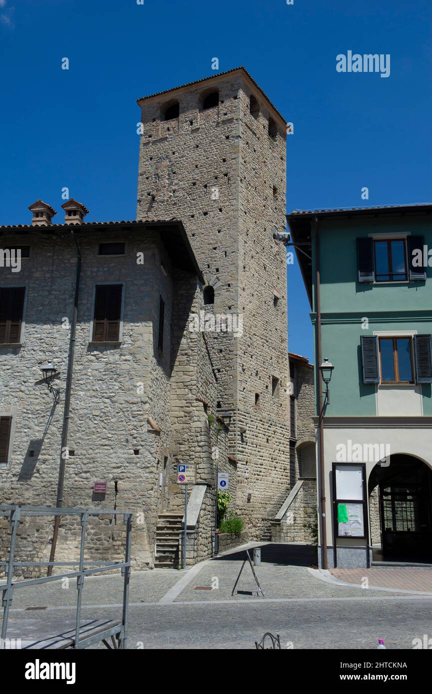 Europe, Italy, Lombardy, Pavia, Varzi, a medieval village and place of ...