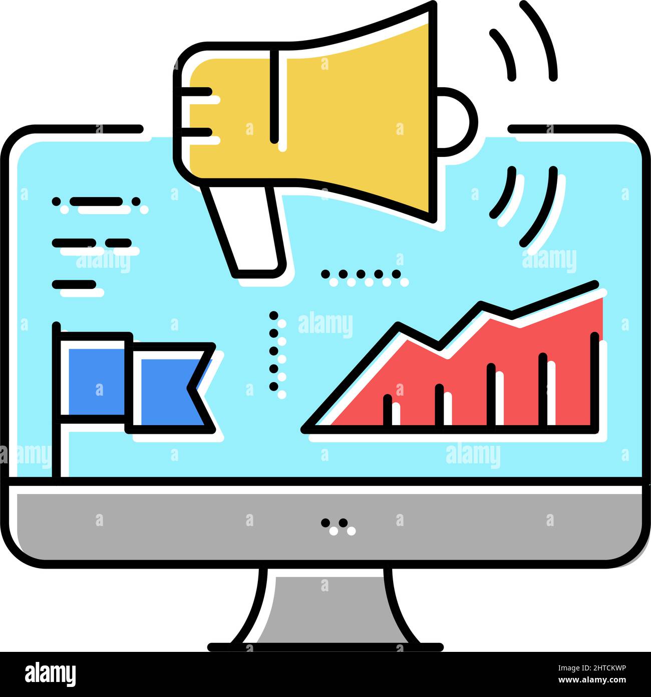 social campaign color icon vector illustration Stock Vector Image & Art ...