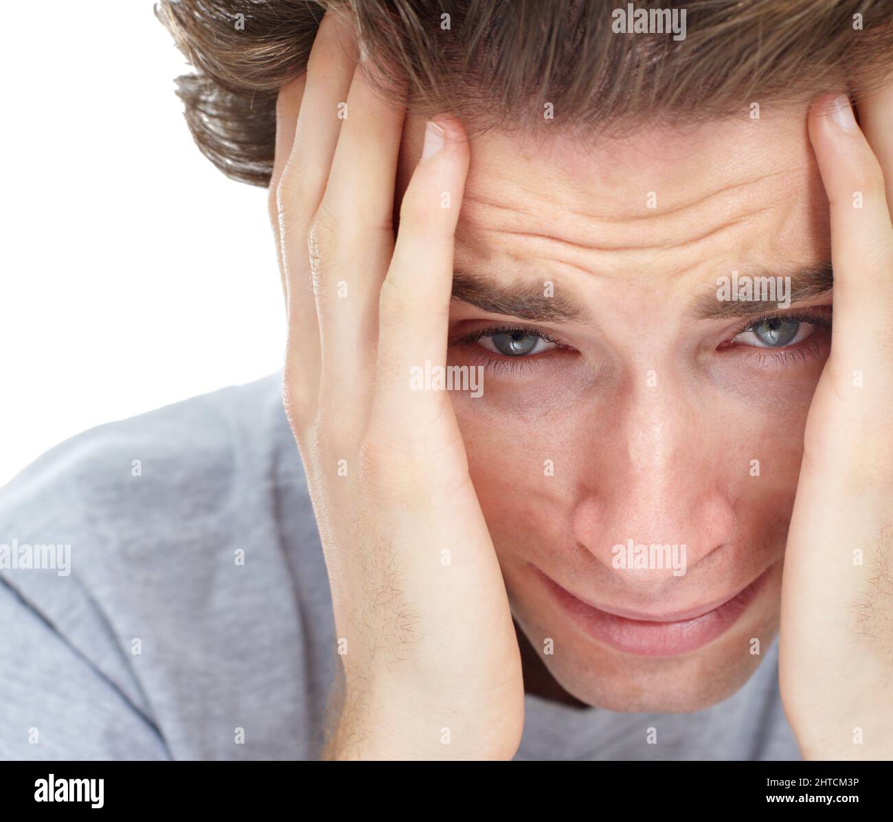 Man down head sad sitting hi-res stock photography and images - Alamy