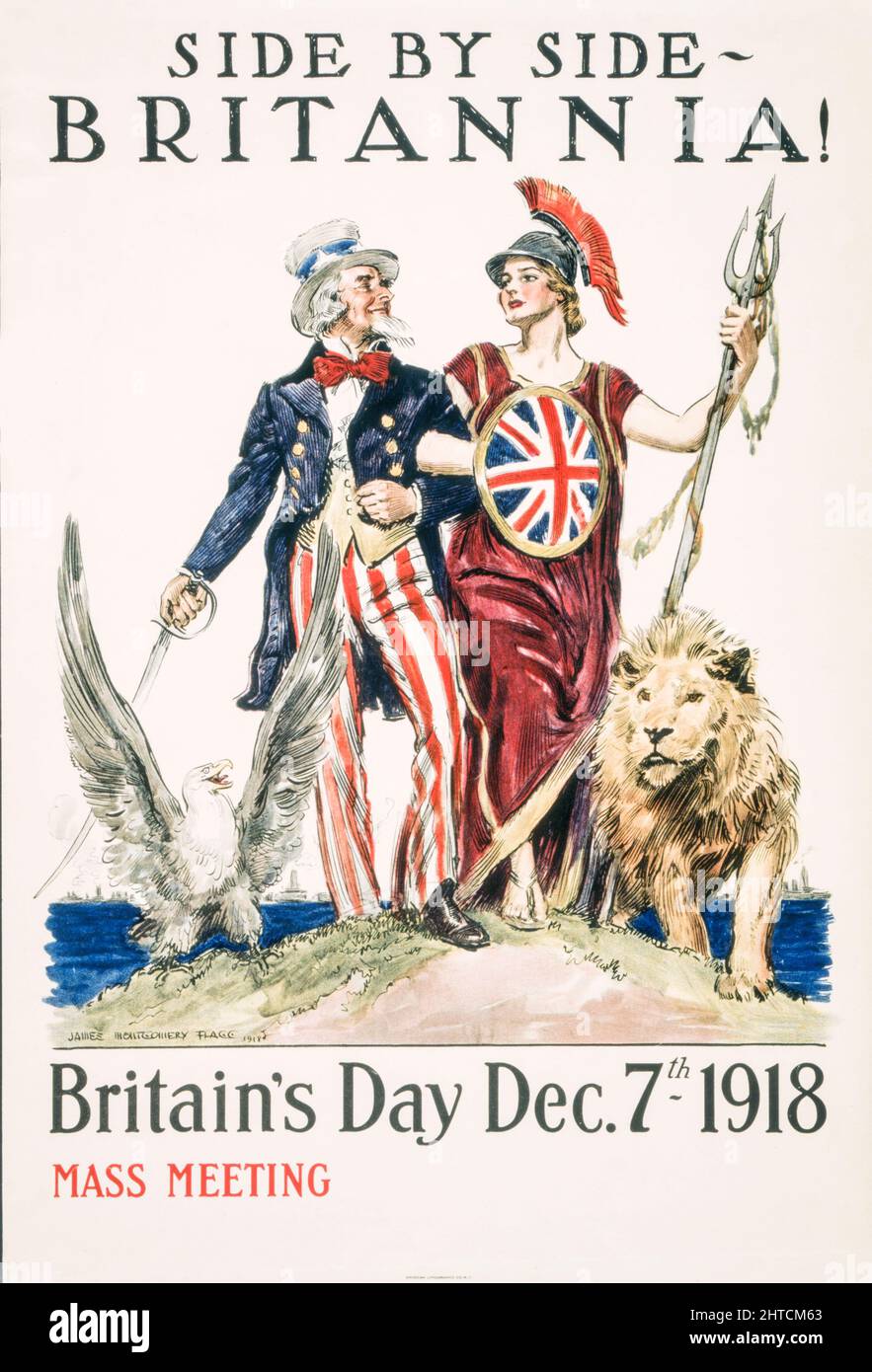 An early 20th century American Puck Magazine illustration of Britain's ...