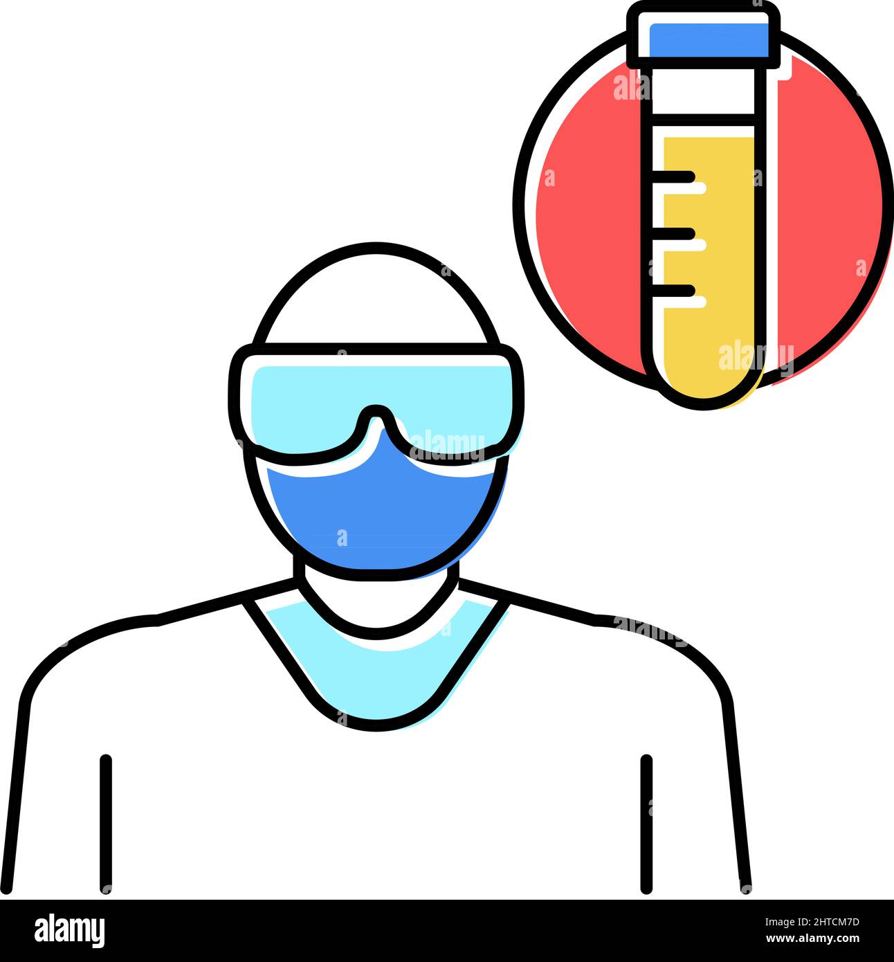 laboratory medicine specialist color icon vector illustration Stock ...