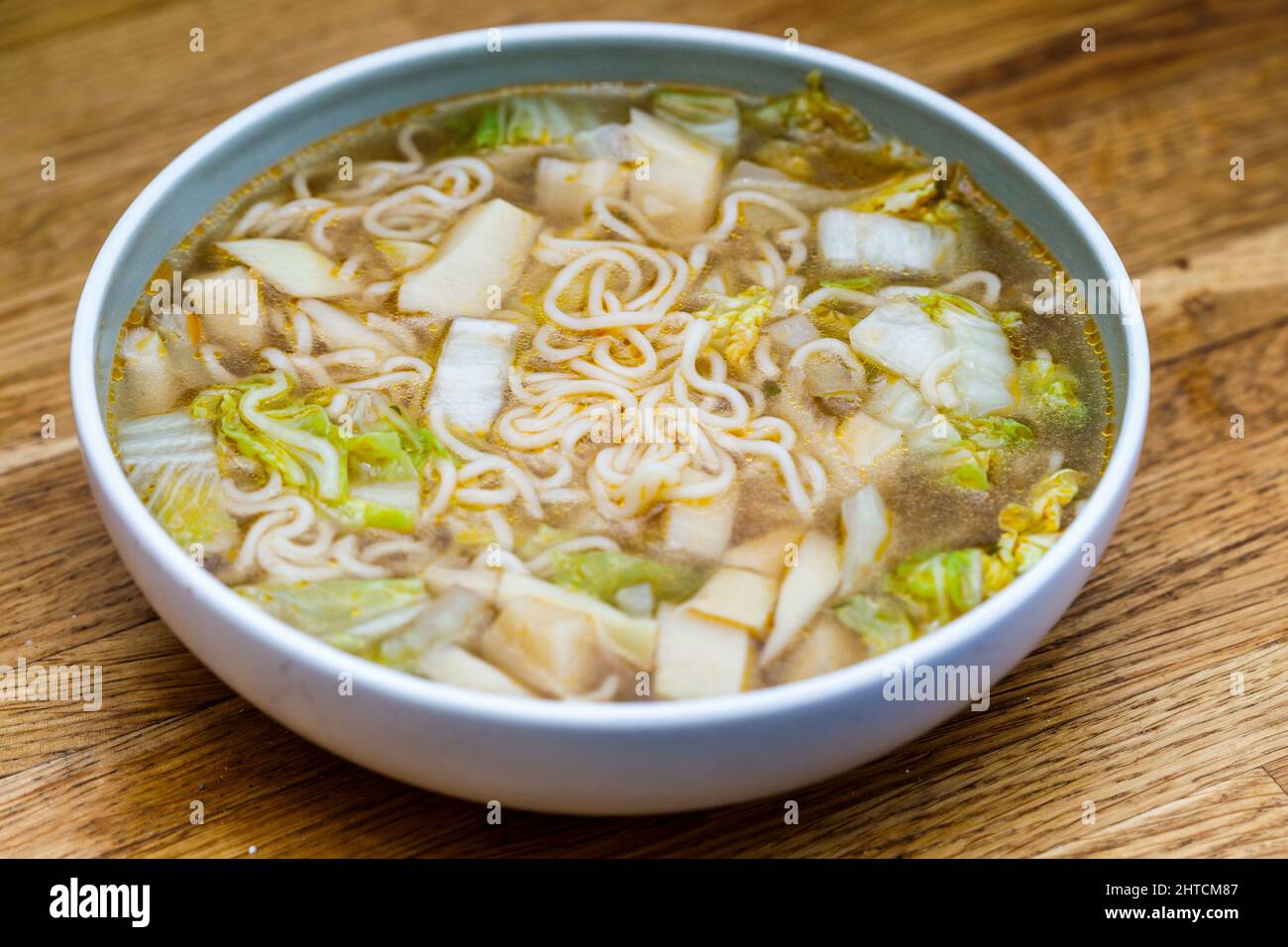 Bowl of Demae Ramen Japanese noodles Stock Photo - Alamy