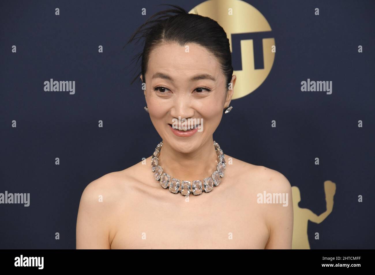 Kim Joo-ryeong arrives at the 28th Screen Actors Guild Awards held at ...