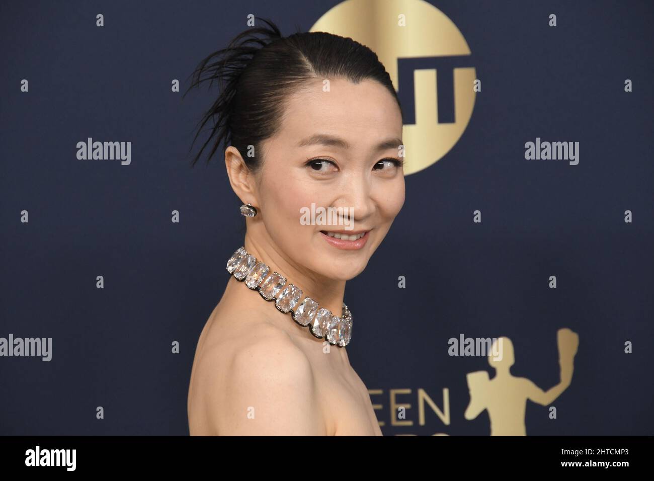 Kim Joo-ryeong arrives at the 28th Screen Actors Guild Awards held at ...