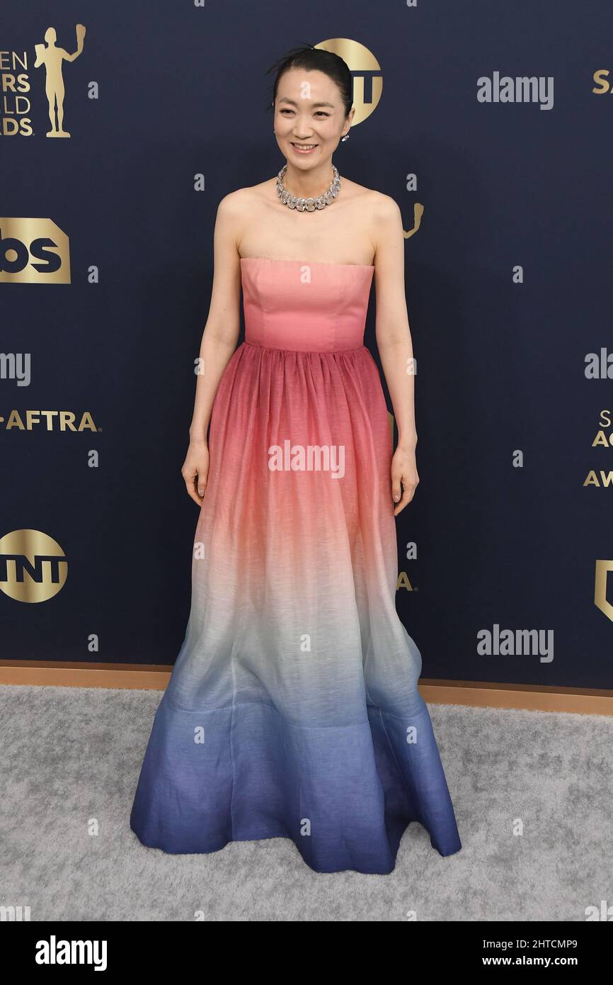 Kim Joo-ryeong arrives at the 28th Screen Actors Guild Awards held at ...