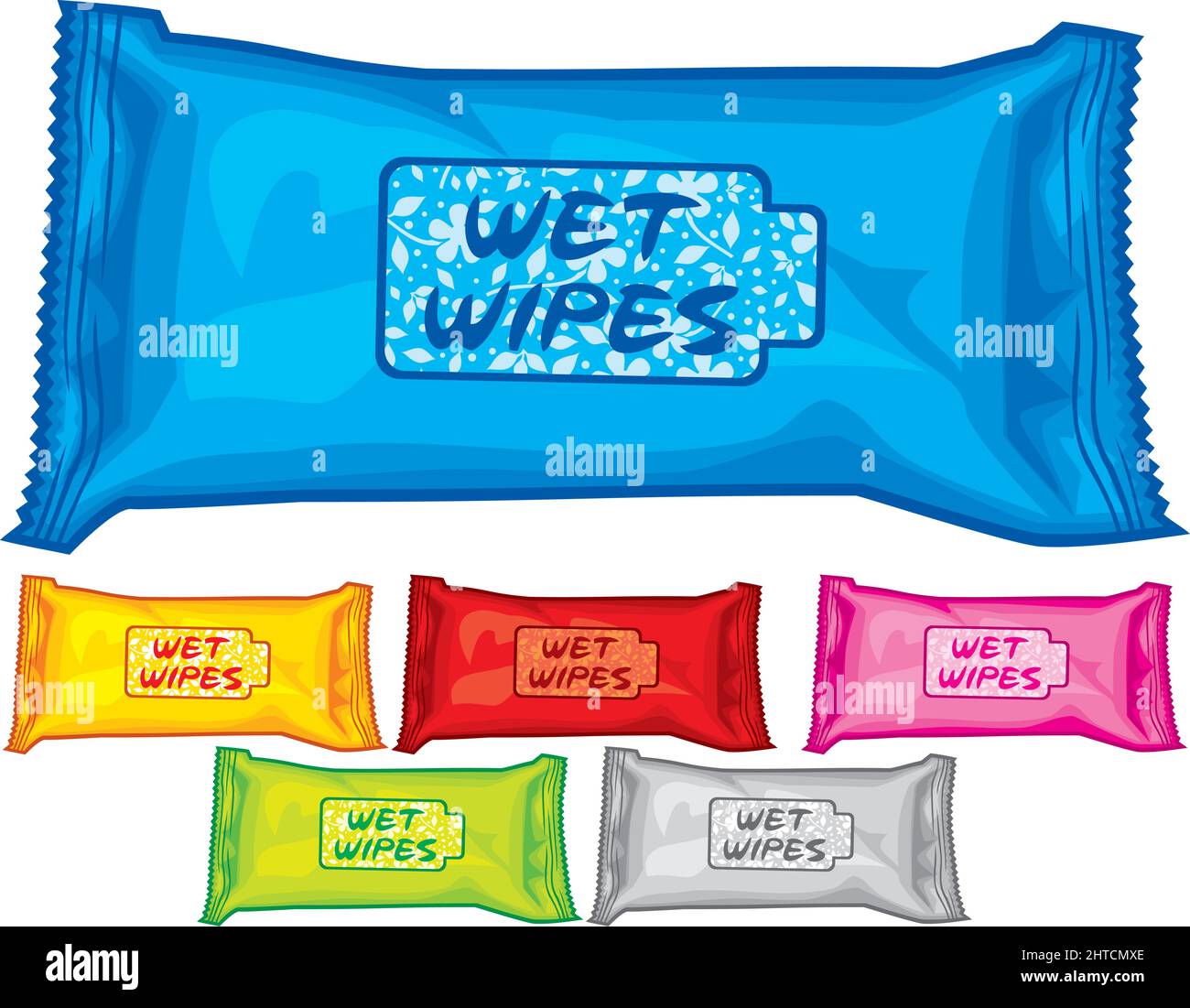 Wet wipes boxes (box of tissues) vector illustration Stock Vector Image ...