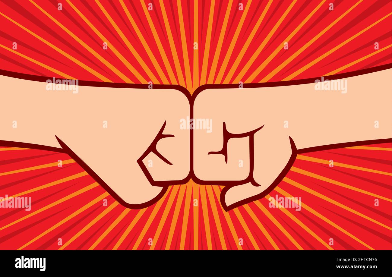 Two fists fight Stock Vector Images - Alamy