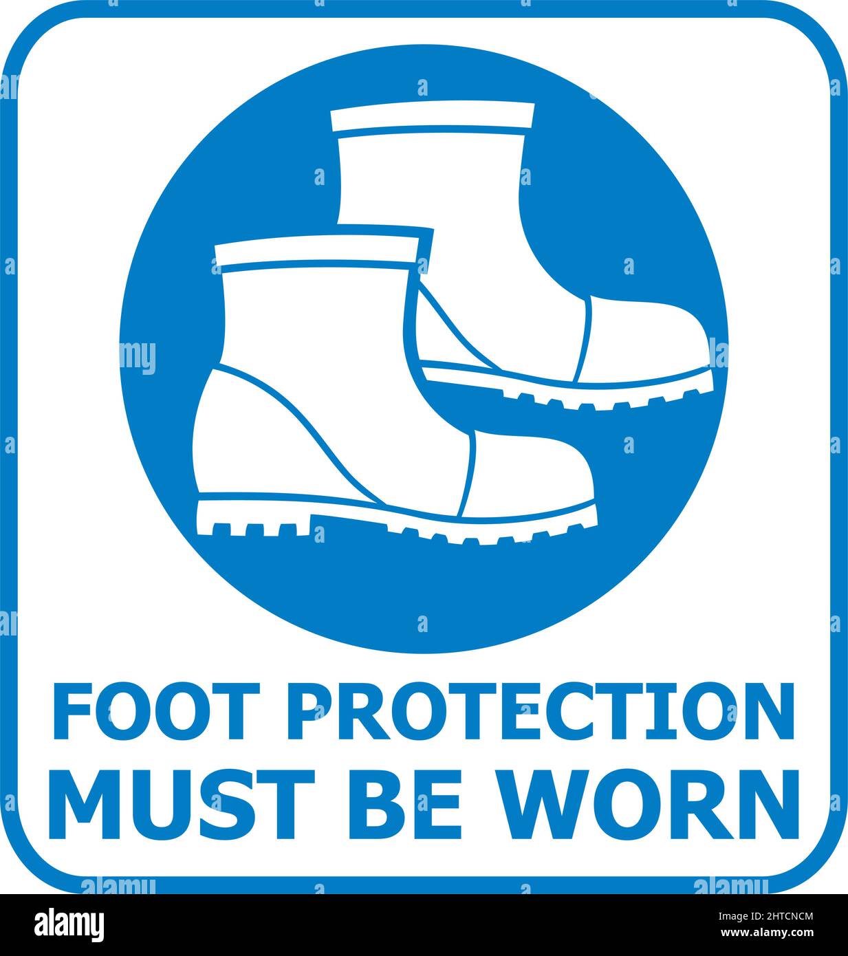 Foot protection sign (safety icon) vector illustration Stock Vector ...